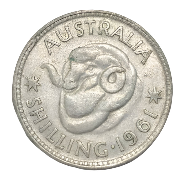 1961 Australian Silver One Shilling Coin – Sydney Coins