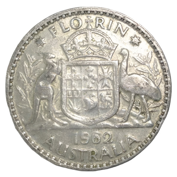 1962 Australian Silver One Florin Coin – Sydney Coins
