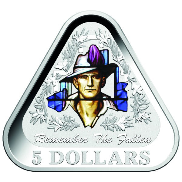 2016 Australia Remember the Fallen Triangular $5 Proof Silver Coin ...