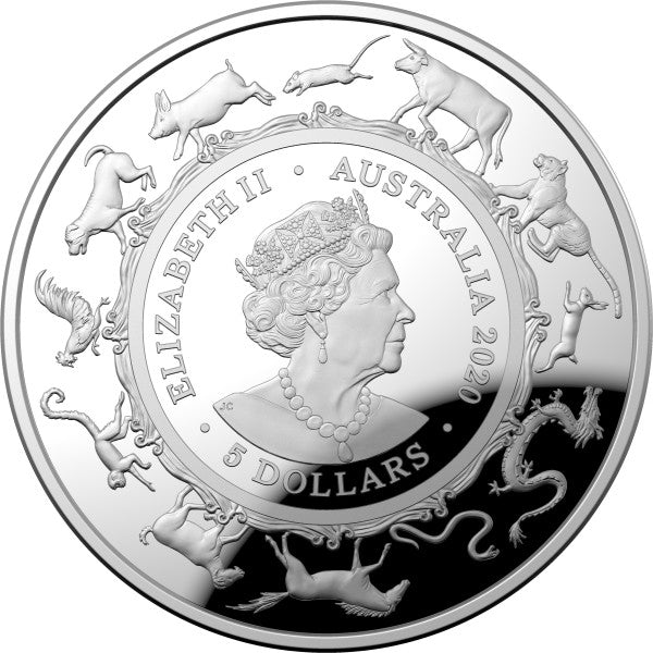 2020 Year of the Rat 1oz Silver Domed Proof Coin – Sydney Coins