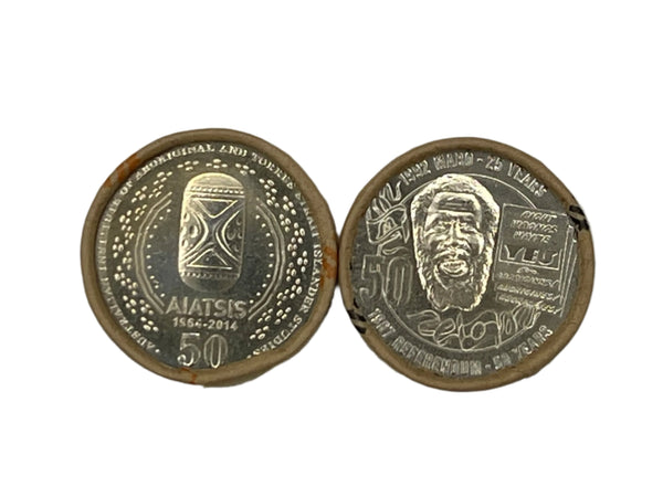 2014 Australian AIATSIS and 2017 MABO 50c Mint Roll Set – Sydney Coins