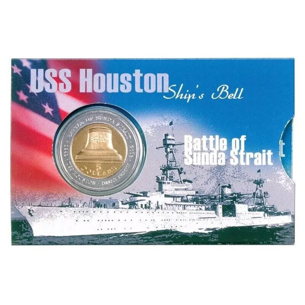 2002 $5 USS Houston Battle of Sunda Strait Uncirculated Coin – Sydney Coins